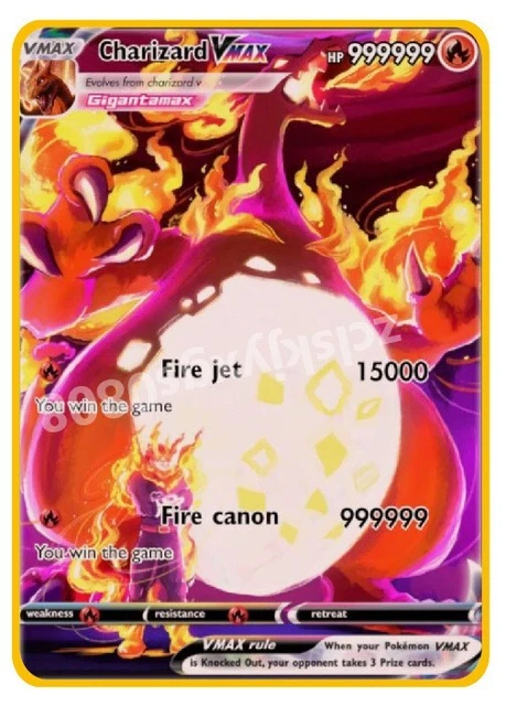 CHARIZARD VMAX 999999POINT Gold Metal Pokemon Card Collectible Gift £8. ...