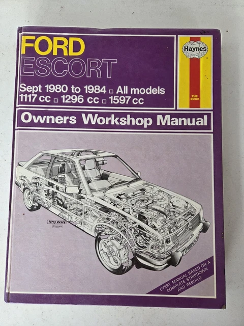 FORD ESCORT MK3 Haynes Manual 1980 to 1984 XR3 XR3i Van Hatchback ...