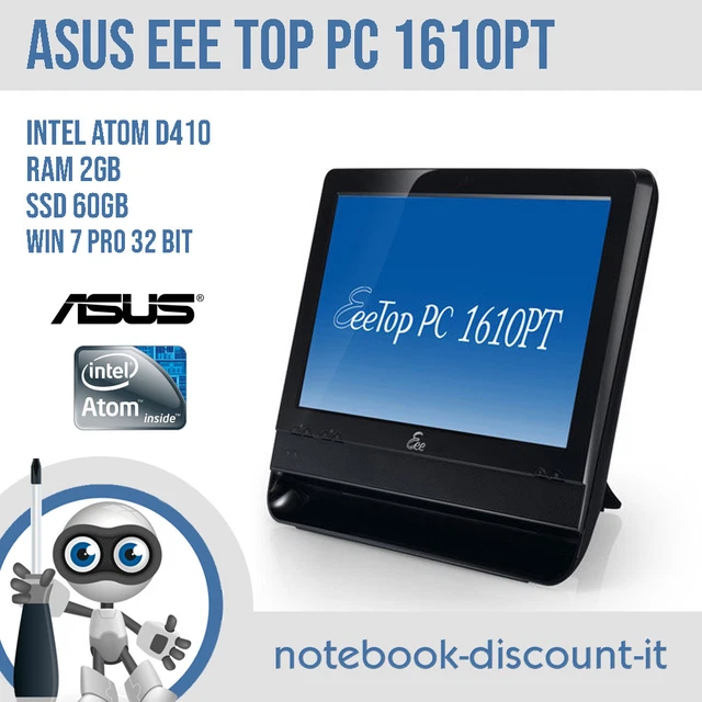 ASUS EEE TOP PC 1610PT Intel Atom D410 Ram 2gb SSD 60gb Win 7 Pro ...