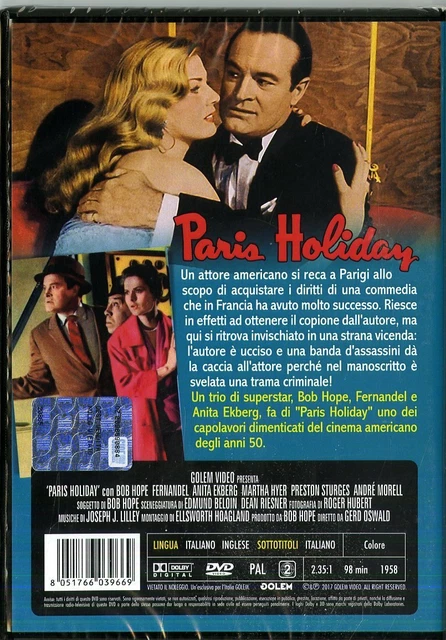 PARIS HOLIDAY (DVD) Fernandel Anita Ekberg Bob Hope Preston Sturges (UK ...