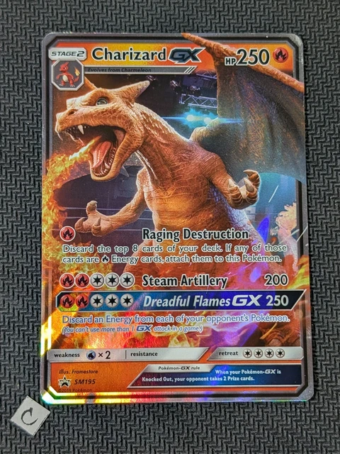 CHARIZARD GX SM195 - Sun & Moon Black Star Promo Standard Size Pokemon ...