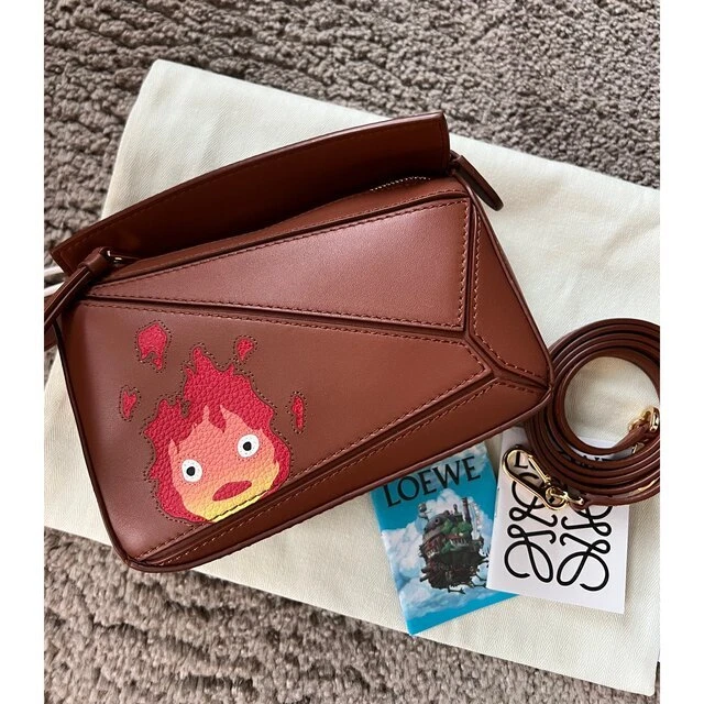 LOEWE X GHIBLI Loewe Howl's Moving Castle Calcifer puzzle bag mini ...