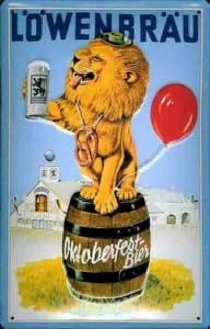 LOWENBRAU LION EN Relief Acier Signe 300mm x 200mm ( hi ) EUR 12,40 ...