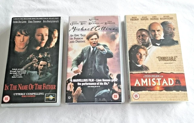 VHS MICHAEL COLLINS & In the Name of the Father & Amistad Video ...