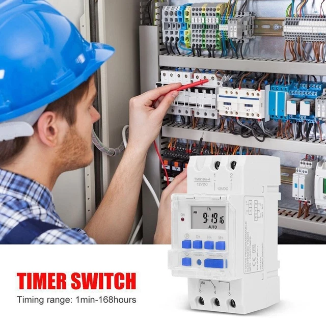 DIGITAL TIME SWITCH Electronic Relay 1min-168hours Weekly Programmable ...