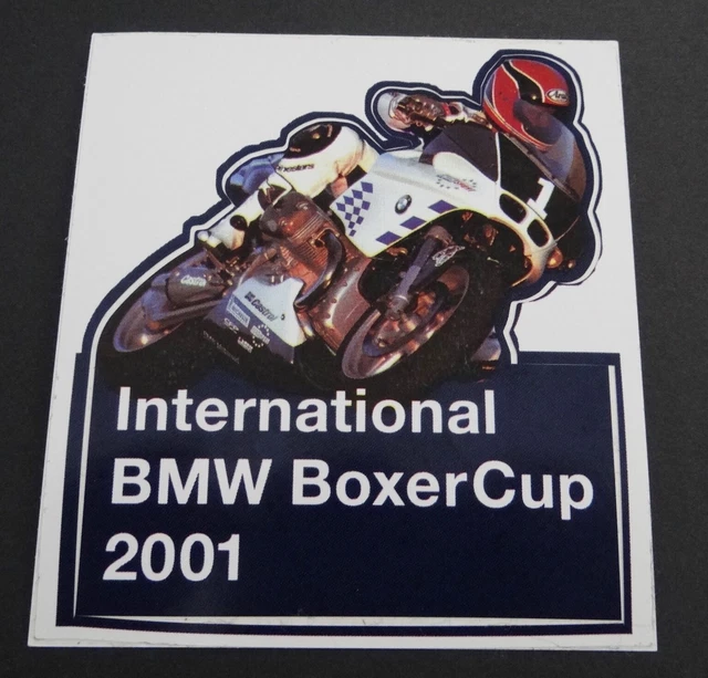 WERBE-AUFKLEBER INTERNATIONAL BMW Boxer Cup 2001 Motorrad Rennserie ...