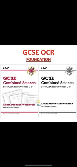 Gcse Combined Science For Ocr Gateway Exam Practice Workbook And Answer Booklet £5 00 Picclick Uk