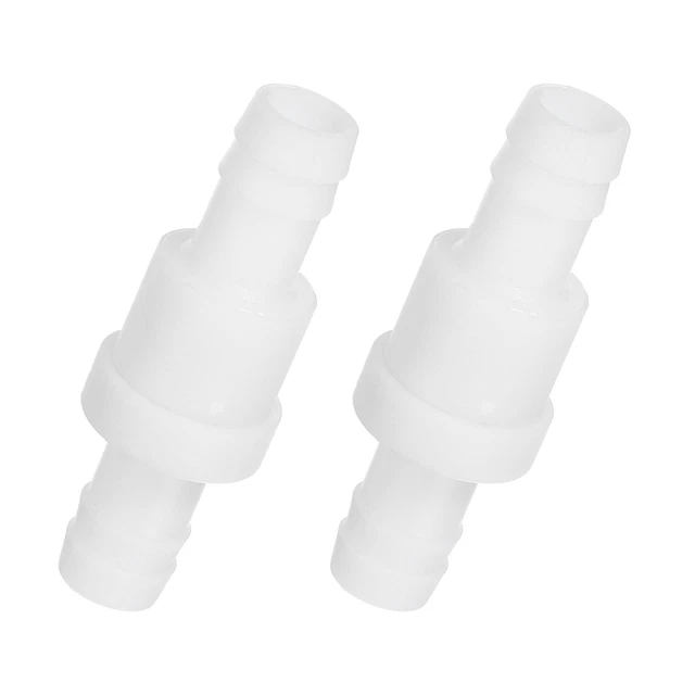 2PACK 1/2& PLASTIC One Way Inline Check Valve, Barb Hose Non Return ...