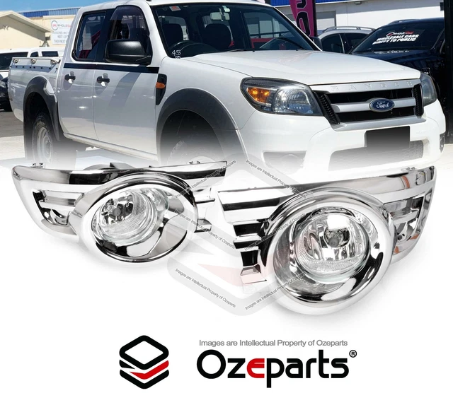 FULL SET FOG Light Spot Driving Lamp KIT Full Chrome For Ford Ranger PK ...