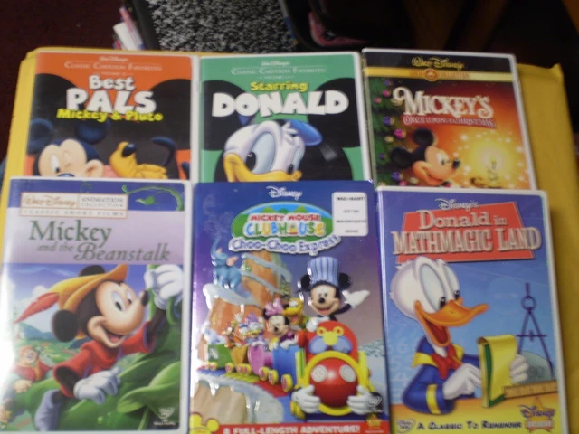 (6) DISNEY MICKEY Mouse Donald Duck DVD Lot: Christmas MM Clubhouse ...