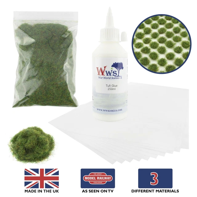 WWS SUMMER GRASS Tuft Creation Kit – Model Railway Wargame Scenery ...