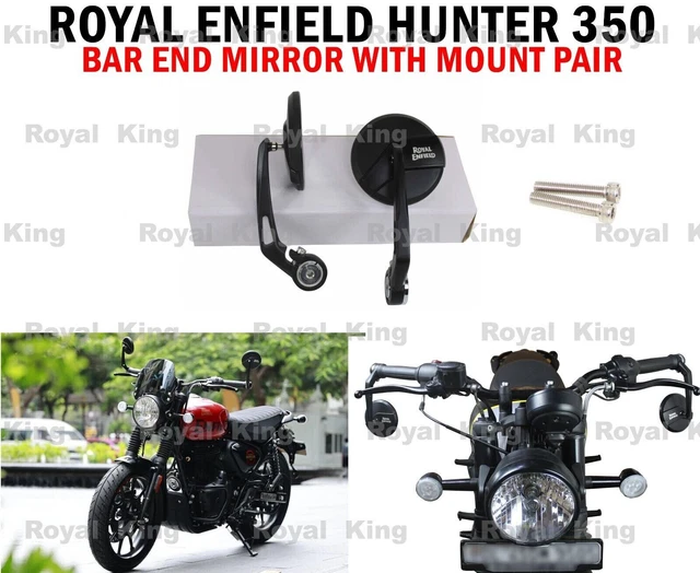 ROYAL ENFIELD HUNTER 350 "Bar End Mirror With Mount Pair" $92.99 ...