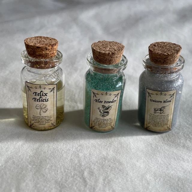 HARRY POTTER POTIONS - 3 Miniature Labelled Bottles With Potions £2.95 ...