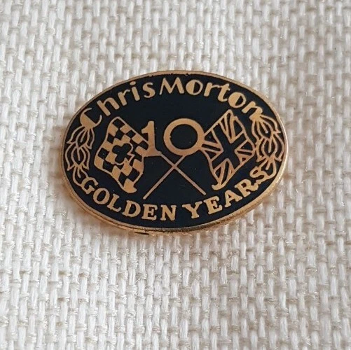 1980'S BELLE VUE Speedway Badge ~ Chris Morton 10 Golden Years on Gold ...