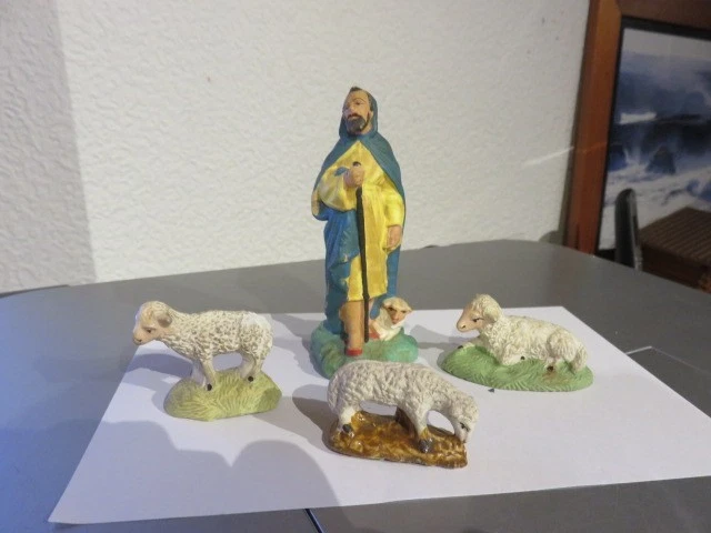 ANCIEN SANTON DEVINEAU "berger et ces moutons" EUR 18,00 - PicClick FR