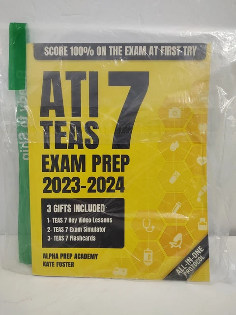 ATI TEAS 7 Exam Prep Study Guide 2023-2024 Exam Simulator Flashcards ...