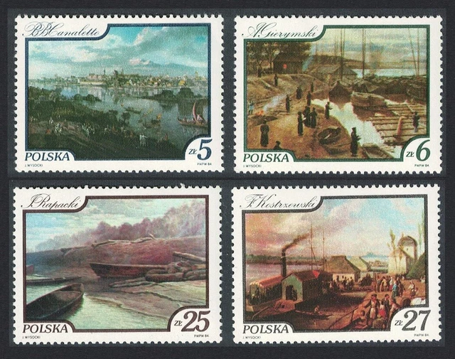 SALE POLAND PAINTINGS of Vistula River 4v 1984 MNH SG#2937-2940 £1.19 ...