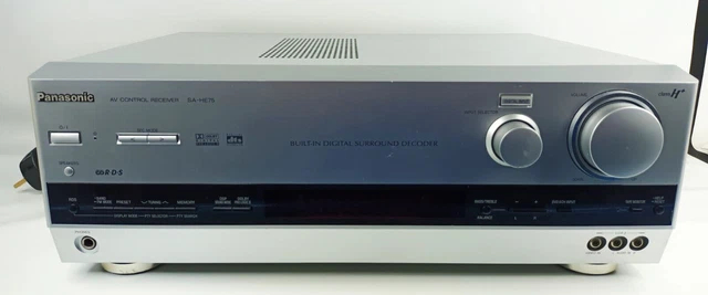 PANASONIC SA-HE75 AV Control Receiver *NO REMOTE* Silver Hi Fi ...