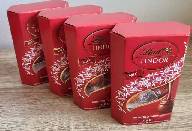 LINDT LINDOR MILK Chocolate Truffles 37g ( Pack Of 4 ) £10.00 - PicClick UK