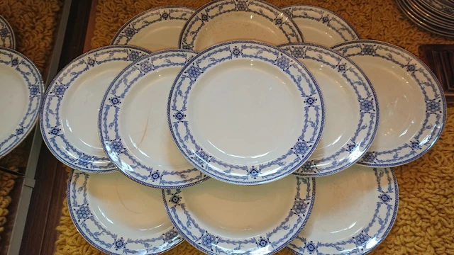 11 BURLEIGH WARE Staffordshire England RADFORD Pattern Antique Transfer ...