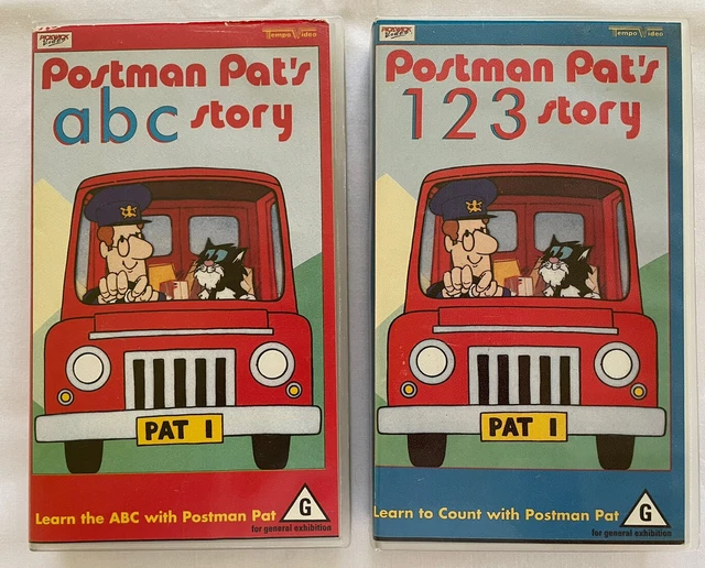 2X POSTMAN PAT VHS - ABC and 123 Stories Pal Video Tape Cassette £12.47 ...
