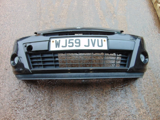 RENAULT CLIO FRONT bumper Mk3 Facelift 09-12 Black NV676 + Fog lights ...