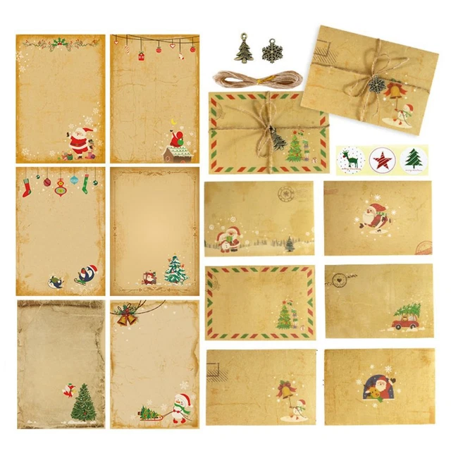 D'INVITATION PAPIER KRAFT Papier d'écriture lettre Modèles de Noël ...