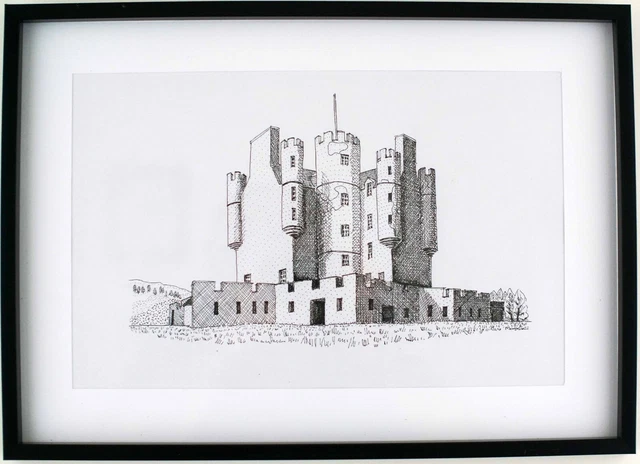 ORIGINAL PEN AND Ink Drawing - Scottish Castles - 008 Braemar Castle ...