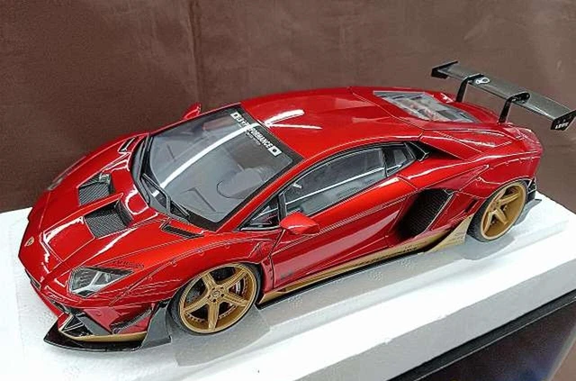AUTOART 1/18 LB-WORKS Lamborghini Aventador Limité (Hyper Rouge/Doré ...
