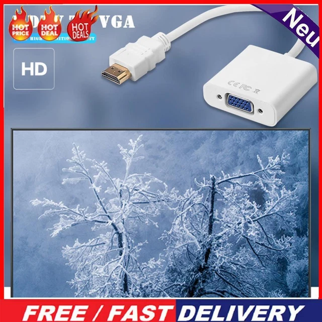 1080P HDMI TO VGA Adapter Digital to Analog Converter Cable for PC ...
