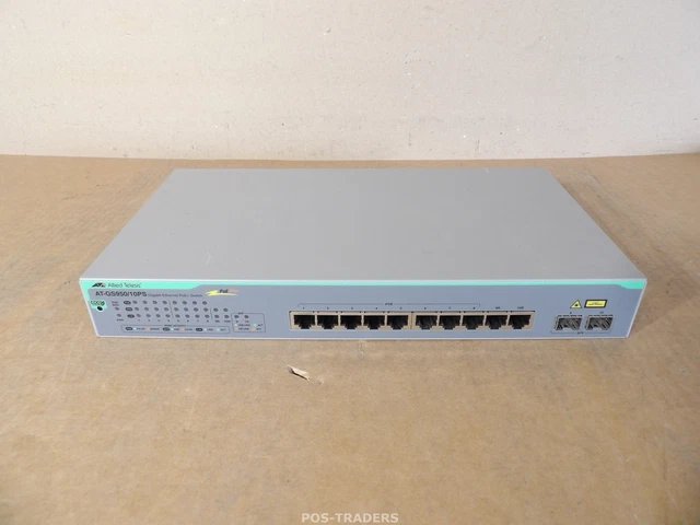 SWITCH POE+ GIGABIT Ethernet 8 porte Allied Telesis AT-GS950/10PS - NO RACK EARS EUR 115,00 ...