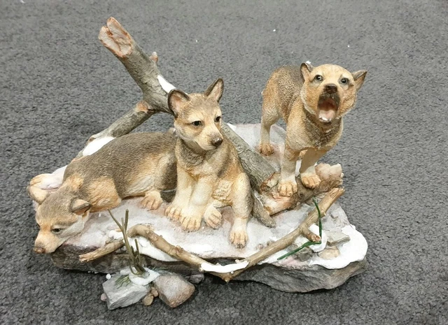 COUNTRY ARTISTS WOLF "Early Thaw - Siblings" 04246 Sculpture $280.00 ...