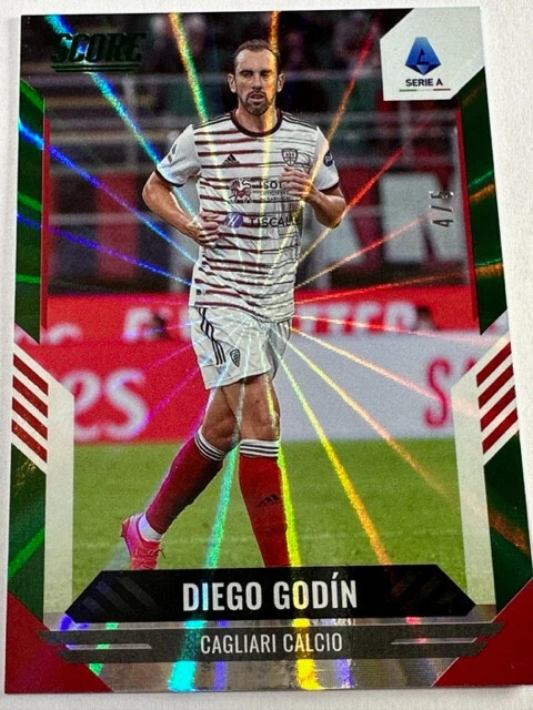 PANINI SCORE SOCCER Serie A 2021-22 Cagliari Calcio Green Laser Diego ...