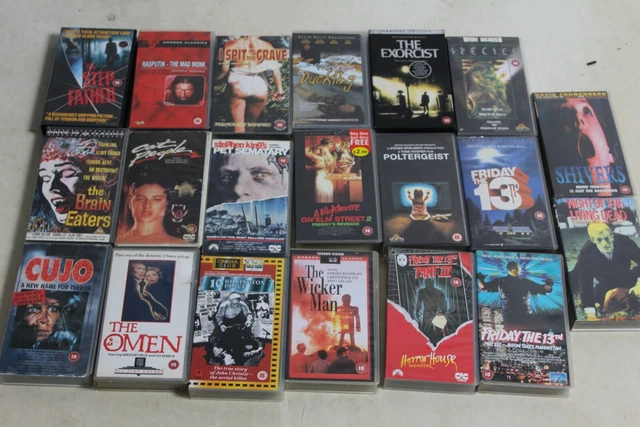 20 X HORROR GORE CULT CLASSIC VHS VIDEO TAPES FILMS - PLEASE READ ...