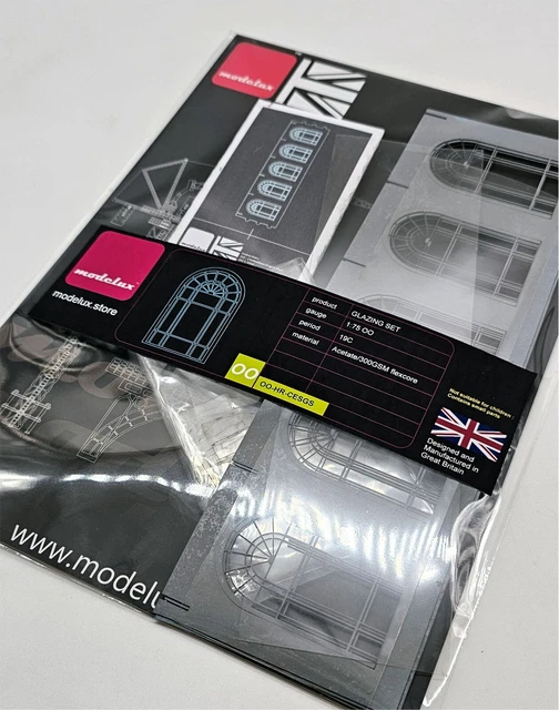 MODELUX GLAZING PACK for a 3 Lane Engine shed £16.00 - PicClick UK