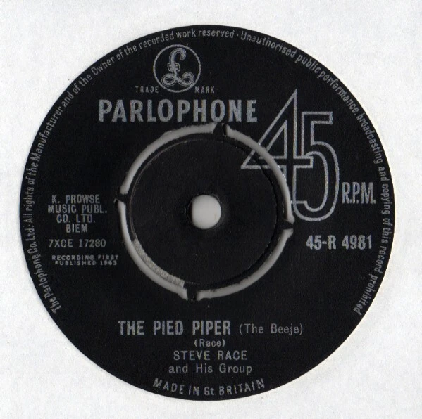 STEVE RACE AND His Group - The Pied Piper (The Beeje) (7", Single) £7. ...