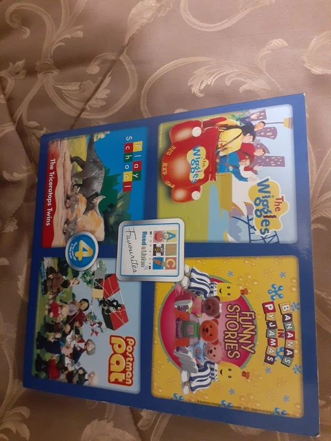 Y2K THE WIGGLES postman pat bananas in pyjamas play school book and cd ...