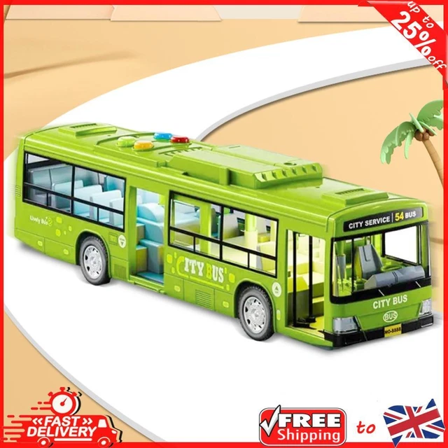 ELECTRIC CITY BUS Toy Openable Door School Bus Toy for Boys Girls ...