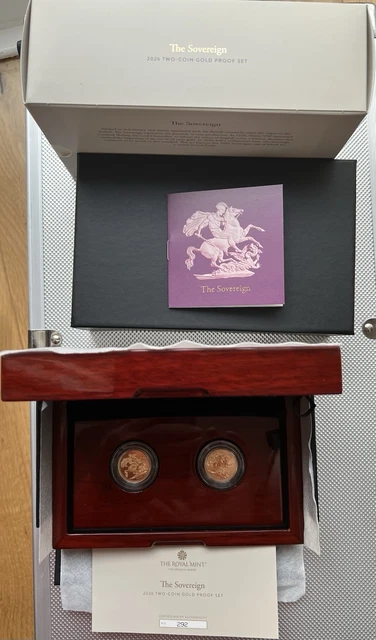 2026 GOLD PROOF Two Coin Reverse Frosted Sovereign Set - Limited 300 ...