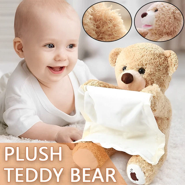 PEEK A BOO Teddy Bear Plush Interactive Soft Toy Doll Kids Birthday ...