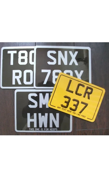 BLACK AND SILVER Motorcycle Number Plate (The Best) £13.21 - PicClick UK