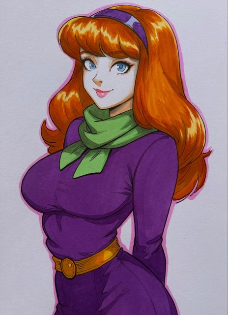 DAPHNE BLAKE,SCOOBY-DOO,FAN ART,DRAWING,MARKERS,COMICS,MANGA,PAINTING ...