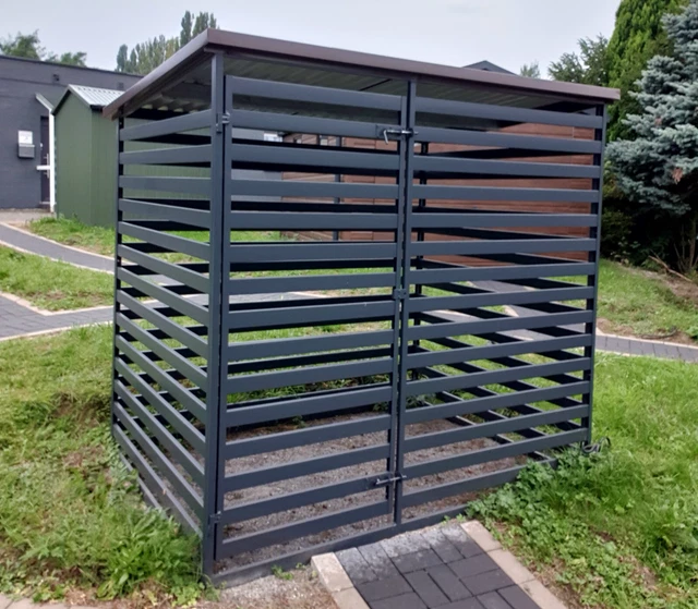 KAMINHOLZUNTERSTAND HOLZREGAL HOLZ Unterstand Lager 2m x 1,5m draußen ...