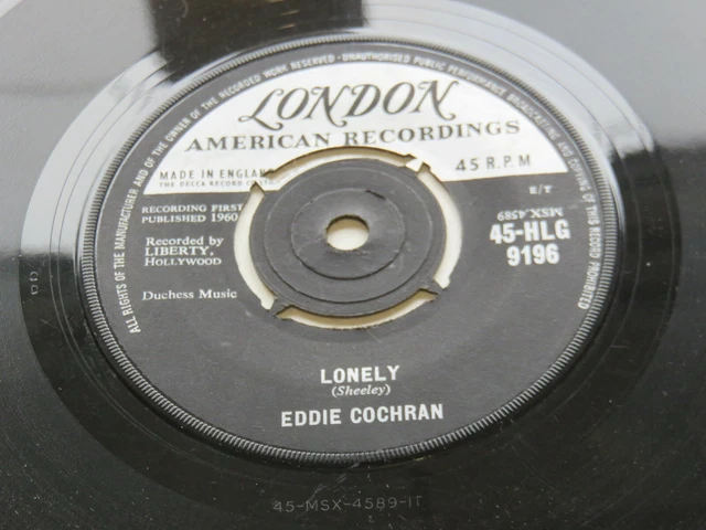 EDDIE COCHRAN ORIG 1960 Uk 45 Sweetie Pie Lonely £24.99 - PicClick UK