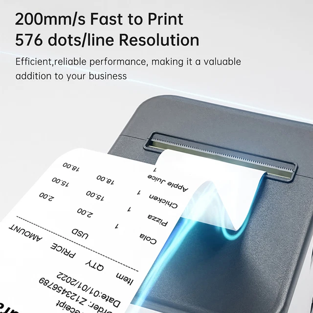 ETIKETTENDRUCKER 80-MM-BONDRUCKER ESC/POS Thermodrucker Desktop ...