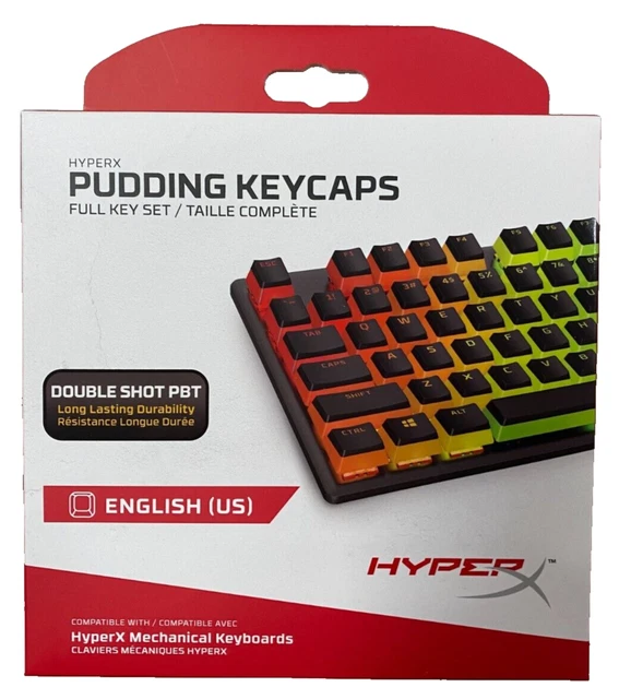 HYPERX PUDDING KEYCAPS - Full Key Set - PBT - Black (US Layout) 4P5P4AA ...