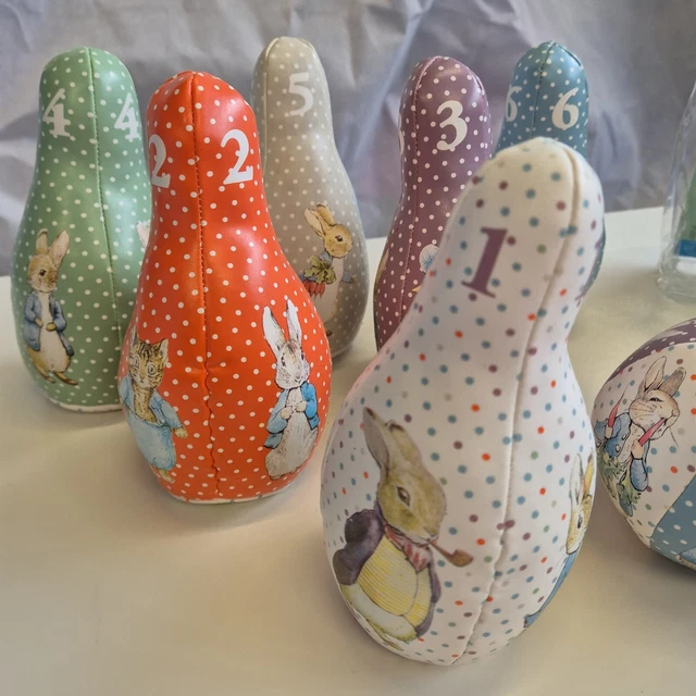 PETER RABBIT PIN Bowling Set Soft 6 Pins 2 Balls Original Packaging £21 ...