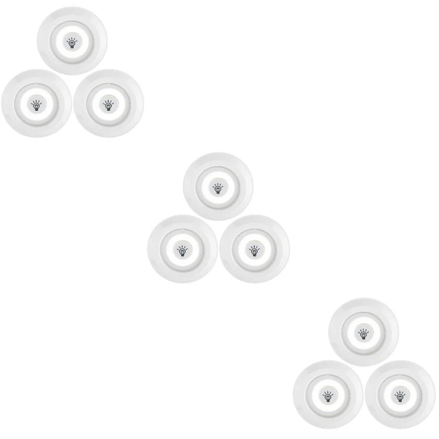 9 PCS DIMMABLE Wireless Cabinet Night Light COB Wireless Remote Pat ...