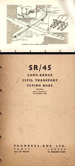 SAUNDERS ROE SARO Princess SR.45 Manual Flying Boat DVD 1940's Ex Rare ...