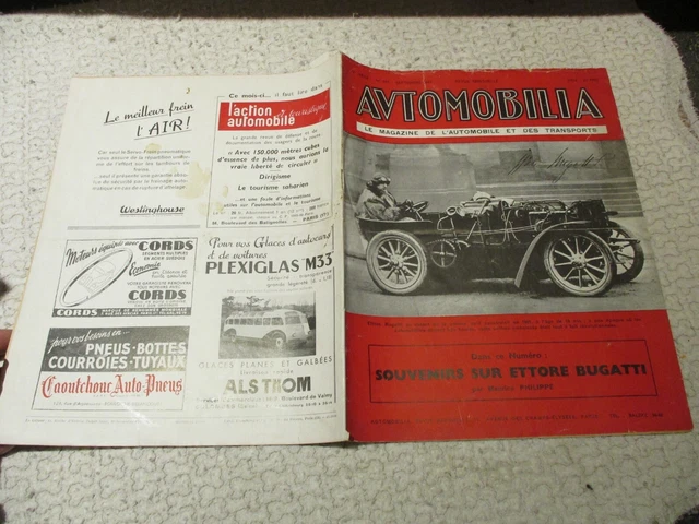ANCIEN MAGAZINE 1947 AUTOMOBILIA Magazine Automobile Transport Ettore ...